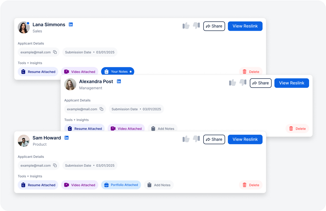 Reslink for Companies: Make Better Hiring Decisions, Faster